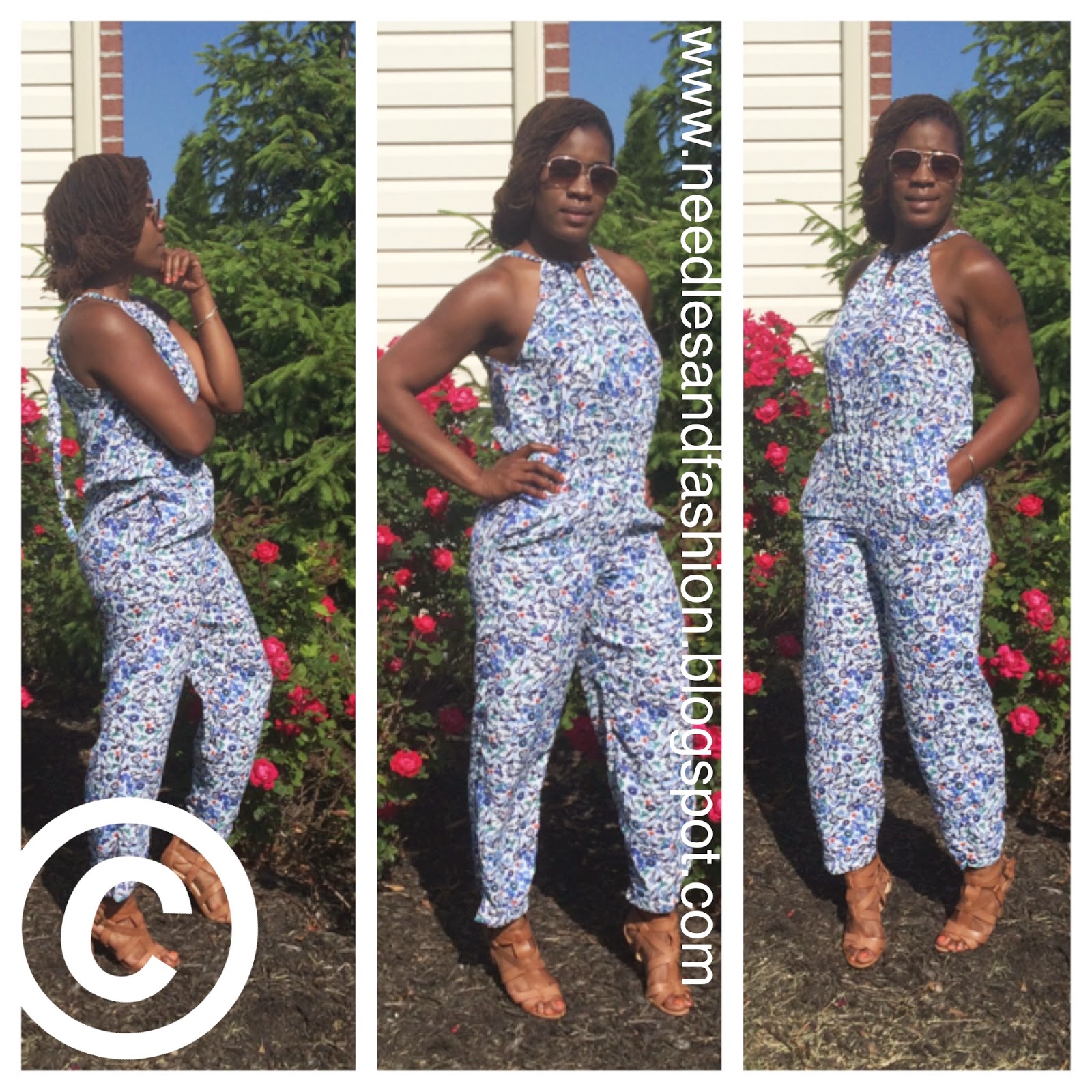 Needles and Fashion: DIY Floral Jumpsuit Simplicity 1355/S0565 Needles ...